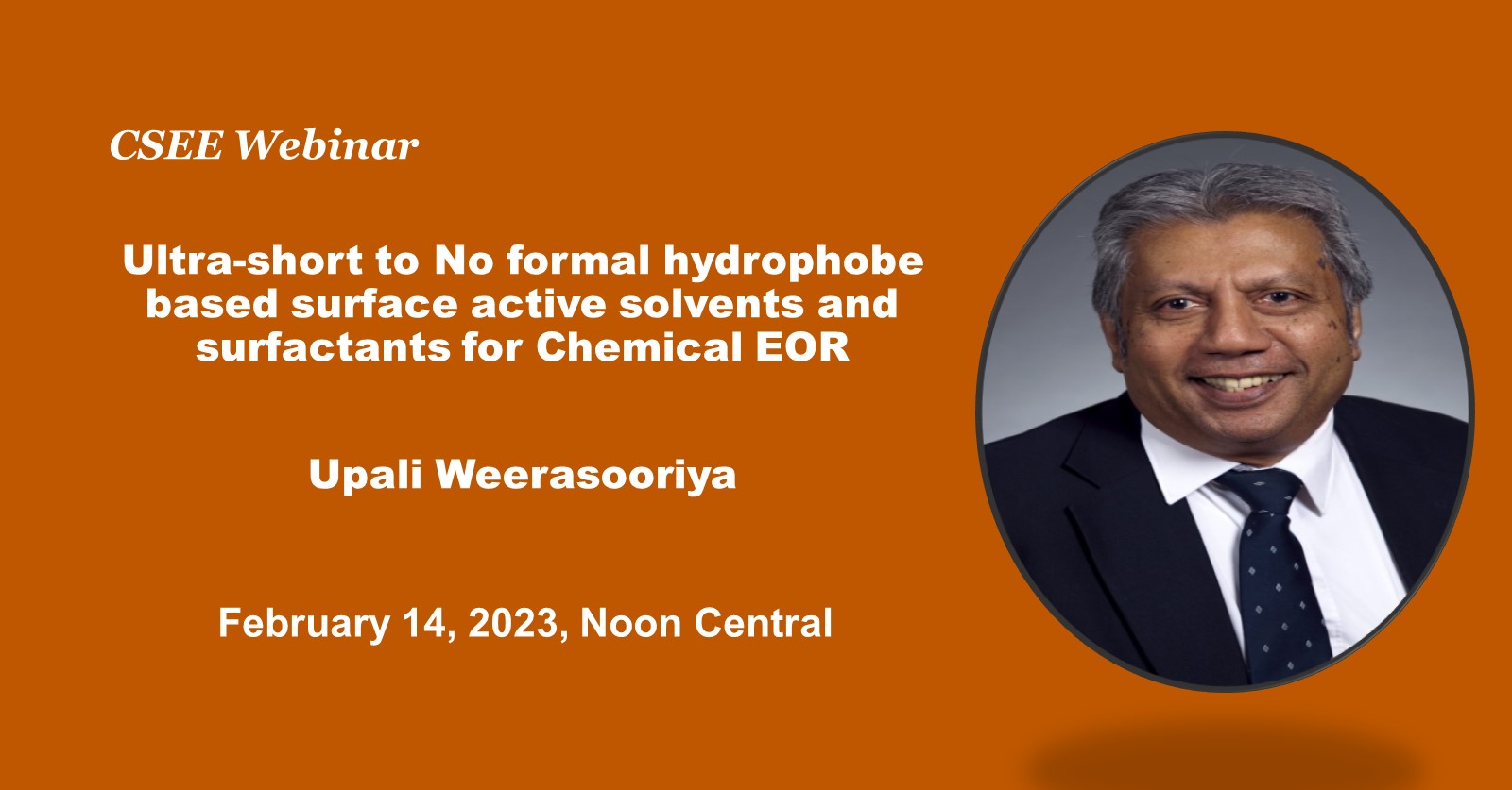 Webinar with Upali Weerasooriya